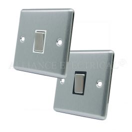 Satin Chrome Classical Intermediate 1 Gang Switch -10 Amp Single Light ...