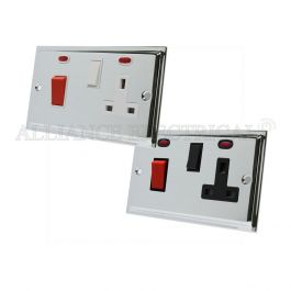 Polished Chrome Slimline Cooker Control Unit with 2 Neon - 45A Cooker ...